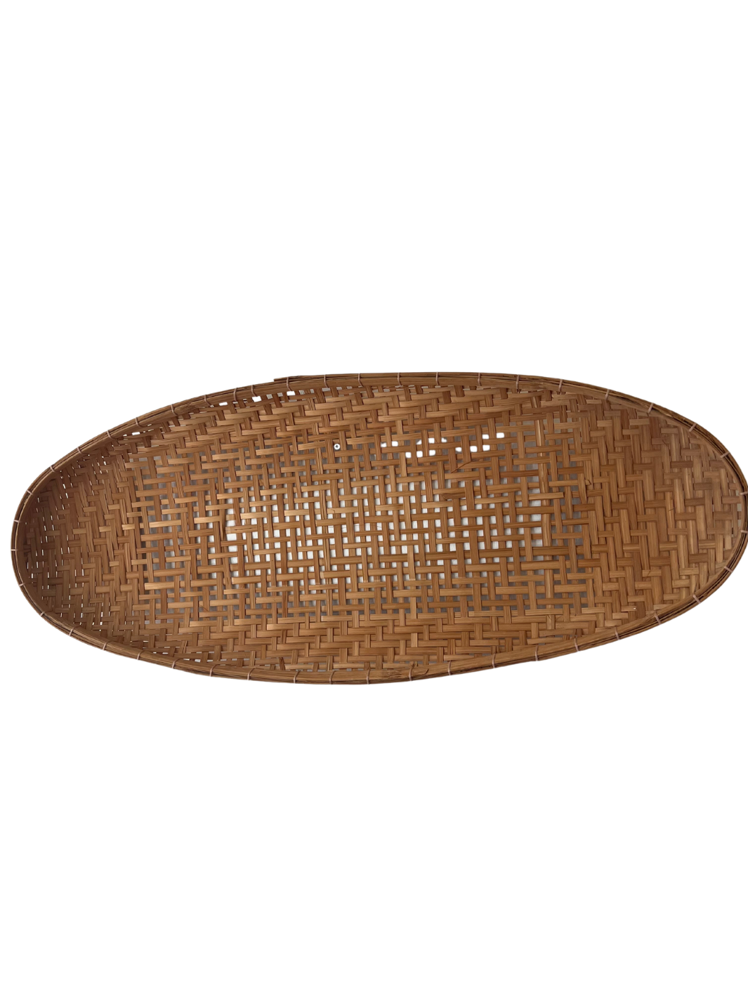 Vintage Long Rattan Woven Basket – DOMAIN by Laura Hodges Studio